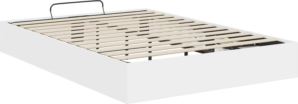 Ottoman postel Bílý 203 x 150 x 25 cm Dřevěný materiál 3409221