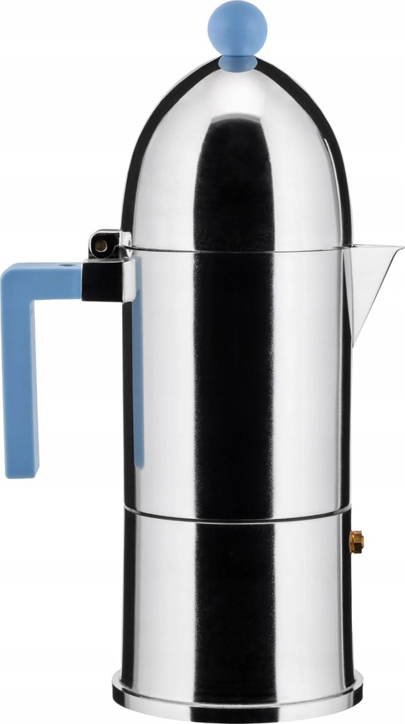 Alessi La Cupola Kávovar Vařič 300 ml na indukci Držák Modrý