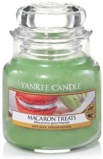 Yankee Candle Svíčka Yankee Candle 104gr - Makronky, zelená barva, sklo, vosk