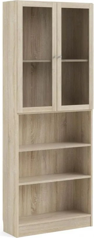 Dvířka ke skříni Bask 39 x 95,7 cm prosklená, dub sonoma / čirá