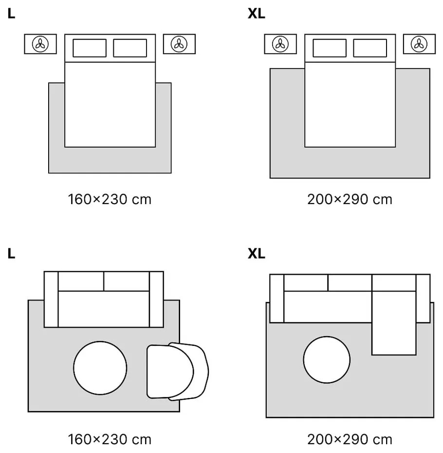 Šedý koberec 160x230 cm Soft – FD