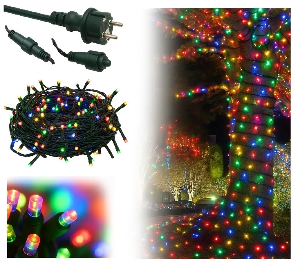 Vánoční světýlka venkovní FLASH multicolor 500 LED