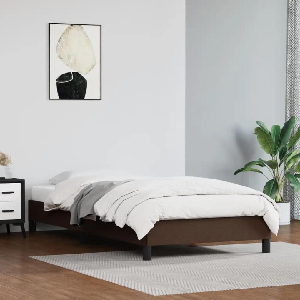 vidaXL Rám postele hnědý 90 x 190 cm umělá kůže