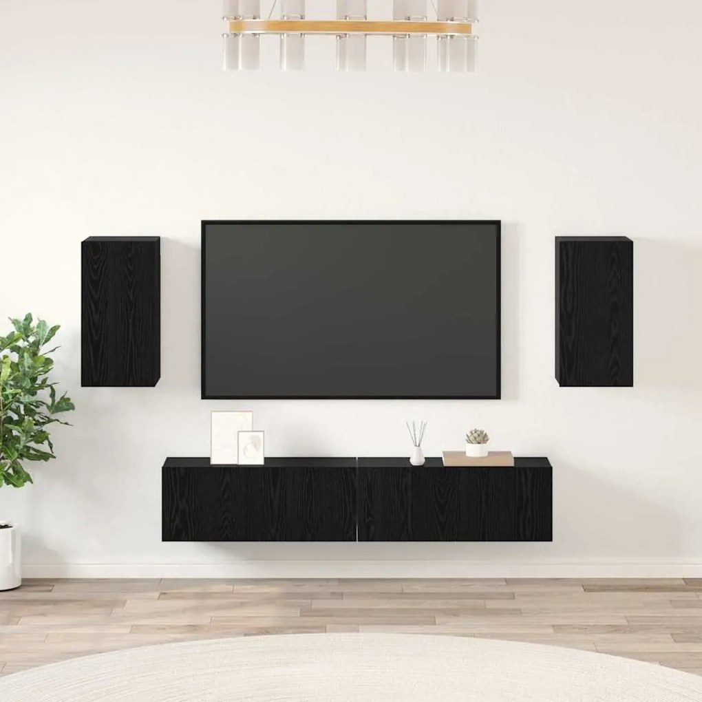 Sestava TV skříněk 4 ks Černý dub Kompozitní dřevo 3393238