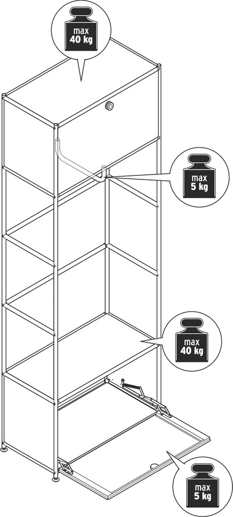 Tchibo - Kovový věšák na šaty CN3 - barva: bílá