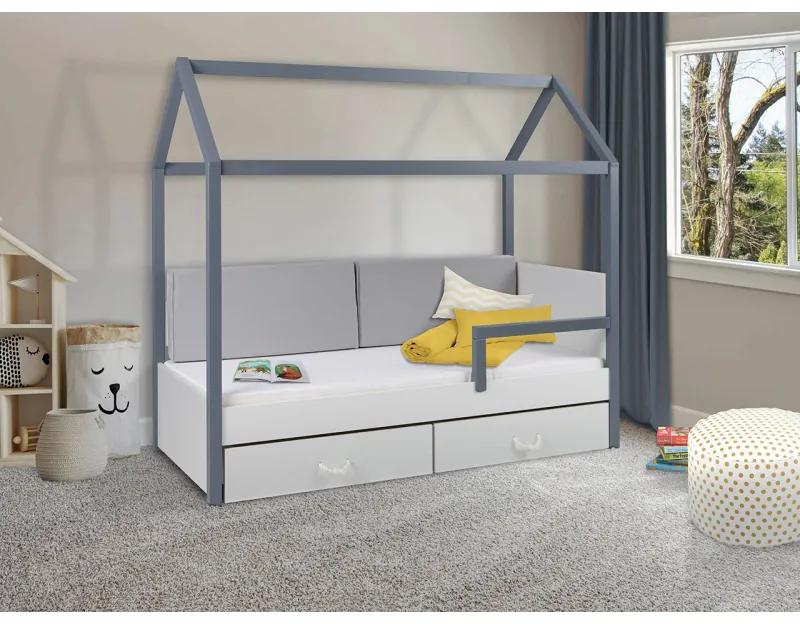 Dětská postel s madlem Fitonia II 80, Barva:: bíla / bíla
