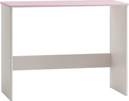 Psací stůl LEO  do dětského pokoje Barevné provedení: bílá / růžová