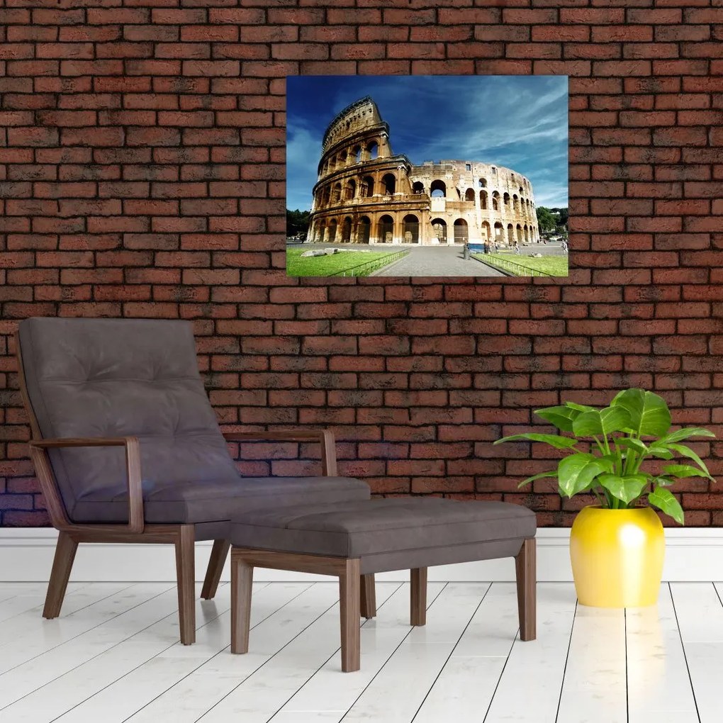 Skleněný obraz - Koloseum v Římě, Itálie (70x50 cm)