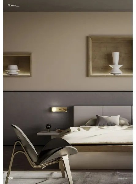 Redo 01-4661 - LED Nástěnné svítidlo NORMA LED/5W/230V + LED/3W CRI 90 USB zlatá