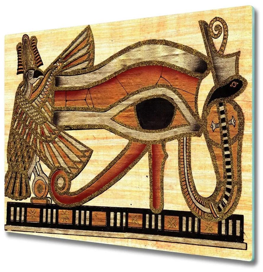 Skleněná krájecí deska Egyptský oční papyrus 60x52 cm