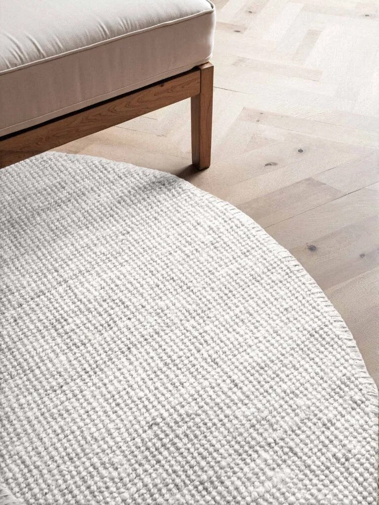 Hanse Home, Kusový koberec Jaipur 106325 White kruh, 200x200 (průměr) kruh, bílá, chodba / předsíň