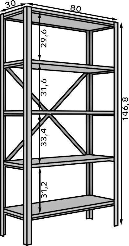 ADRK Furniture Regál Rene