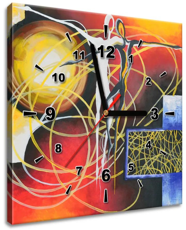 Gario Obraz s hodinami Smíšené pocity Velikost: 30 x 30 cm