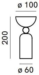 Il Fanale Madame, stropní svítidlo z přírodní mosazi, 1x5W LED GU10, prům. 6cm