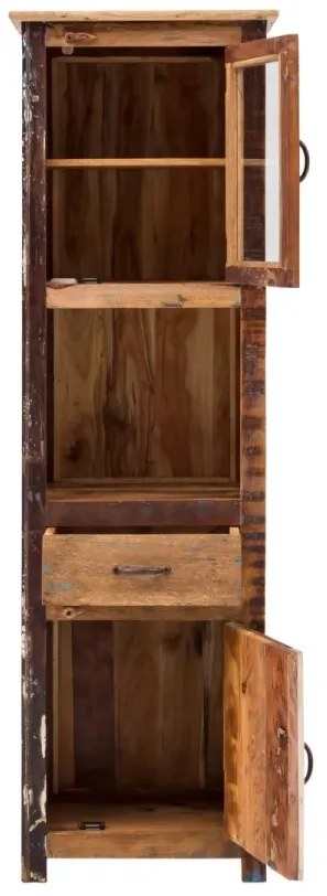 furniture-nabytek.cz - Masivní koupelnová sada Samira z recyklovaného dřeva, lakovaná, hnědá