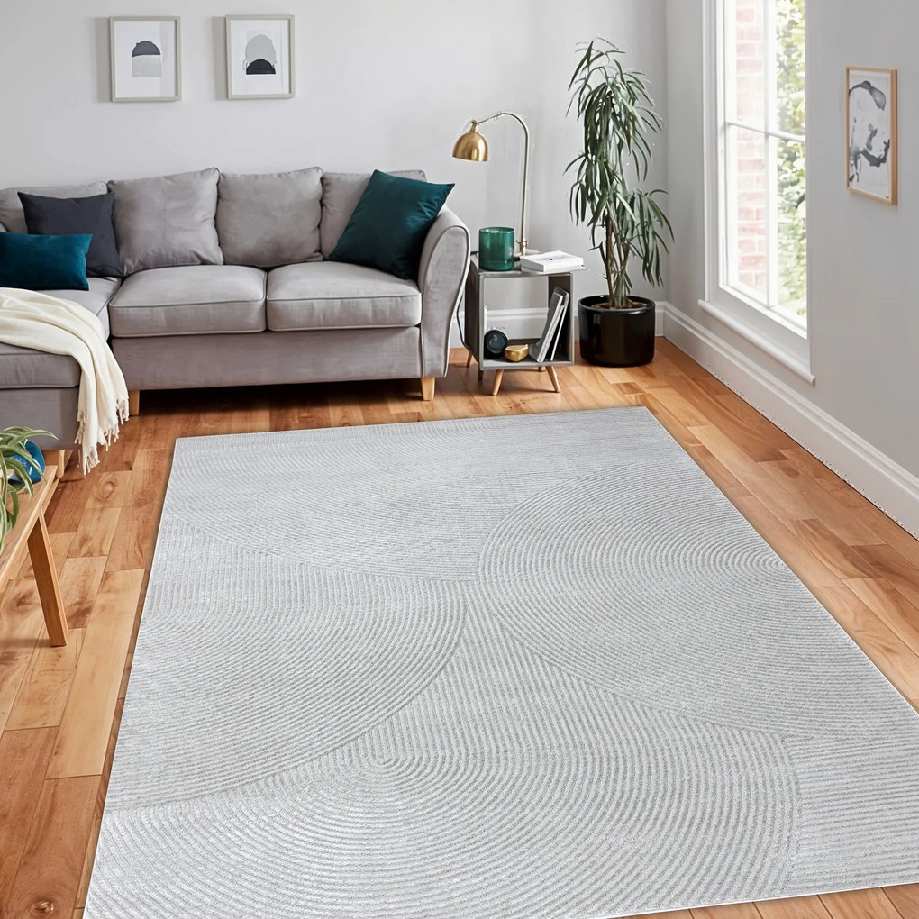 Dywany Łuszczów, Kusový koberec Balance 0194 grey, 140x190, šedá, ložnice