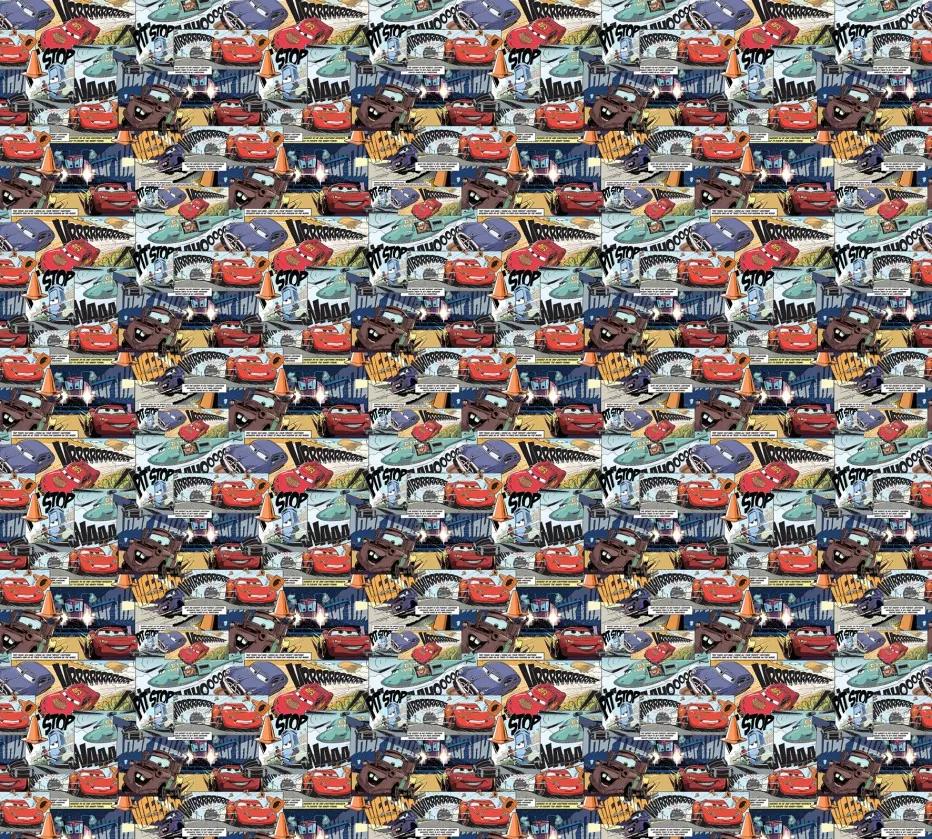 FCS XL 4335 Foto závěs dětský dělený obrazový Cars auta Disney FCSXL 4335, velikost 180 x 160 cm