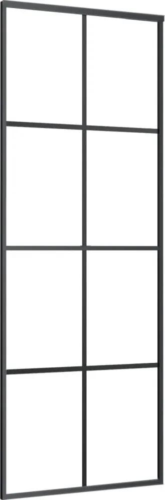 vidaXL Posuvné dveře 76 x 205 cm mléčné ESG sklo a hliník [288064] Barva: Bílá