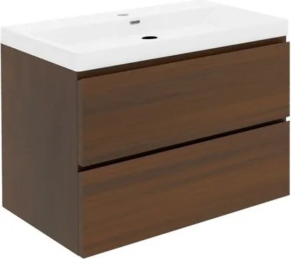 Koupelnová skříňka s umyvadlem SAT B-Way 79x50x45 cm ořech mat BWAY280NUTU4