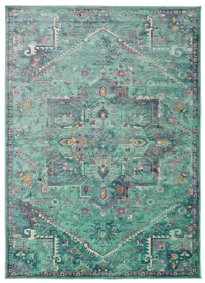 Zelený koberec z viskózy Universal Lara, 120 x 170 cm | BIANO