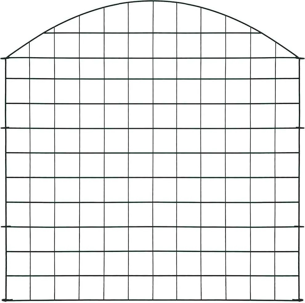 Obloukový zahradní plot 77,5 x 78,5 cm zelený 146103