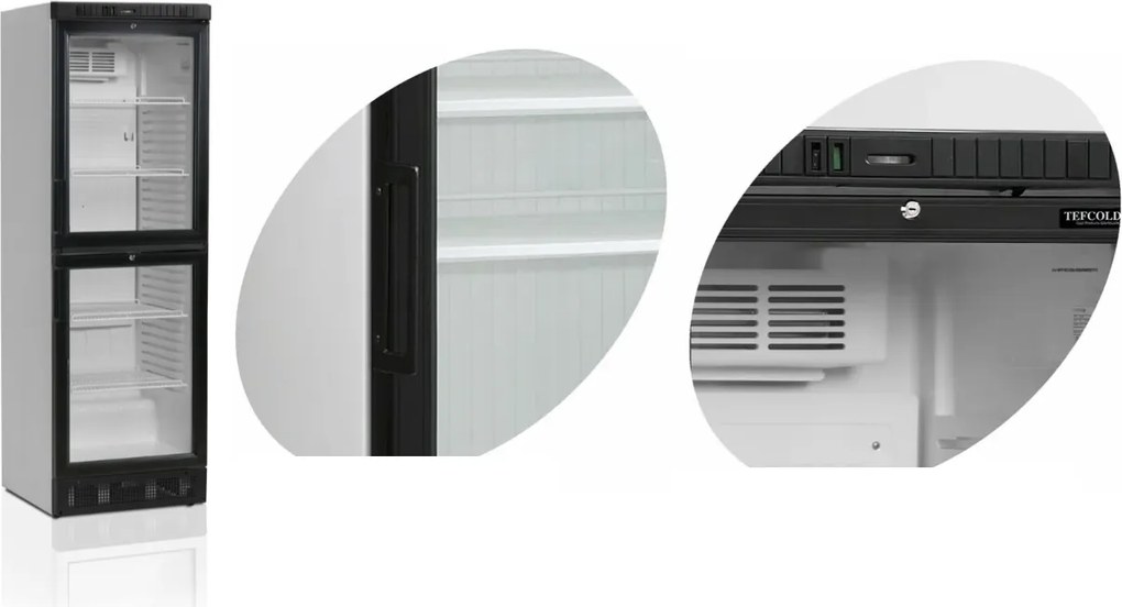 Tefcold SCU2375 – Prosklená lednice na nápoje, dvoudveřová, 347 l, výška 184 cm (15934) – záruka 2 roky