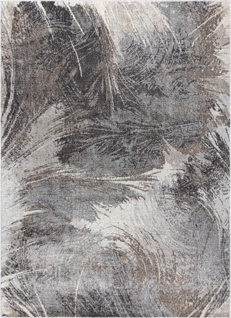 Dywany Łuszczów, Kusový koberec Fusion 9617 dark grey/brown, 120x170, šedá, kancelář
