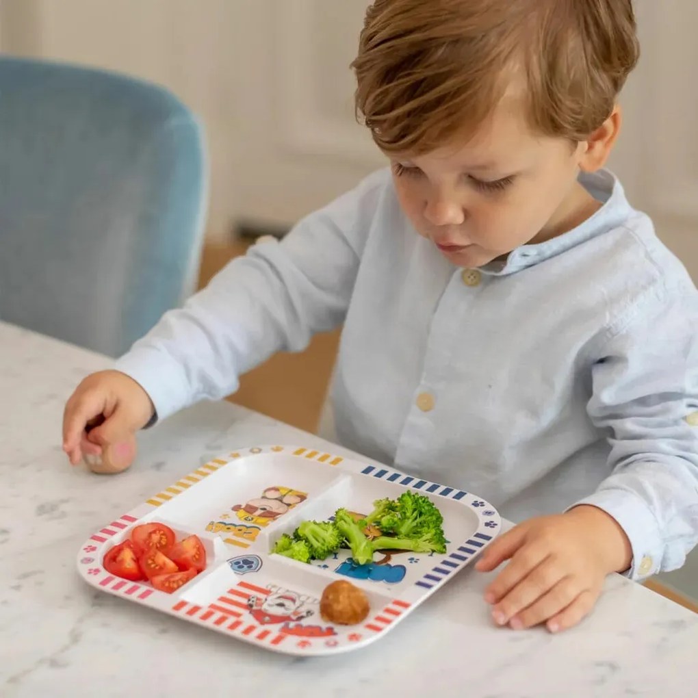 Tlapková Patrola Candy Hrací dělený talíř s kostkou Organic KOZIOL