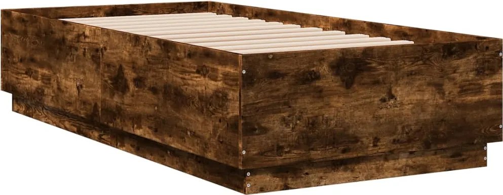 Rám postele kouřový dub 75 x 190 cm kompozitní dřevo 3209762