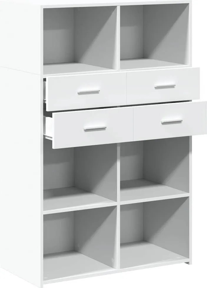 Skříň highboard bílá 80 x 42,5 x 124 cm kompozitní dřevo 3281385