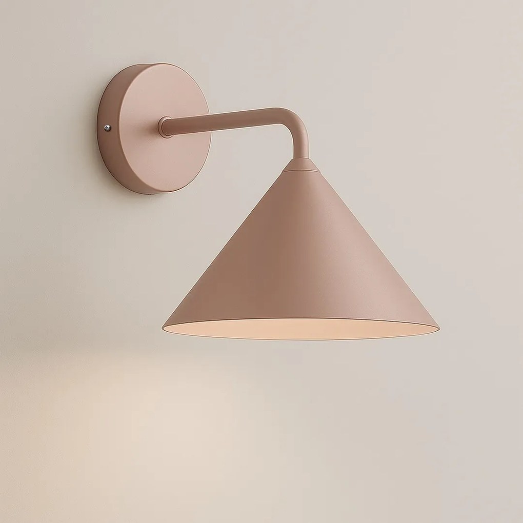 Nástěnné svítidlo Capital, 1x kovové stínítko v barvě růžové zlato, (fi 21cm), rg
