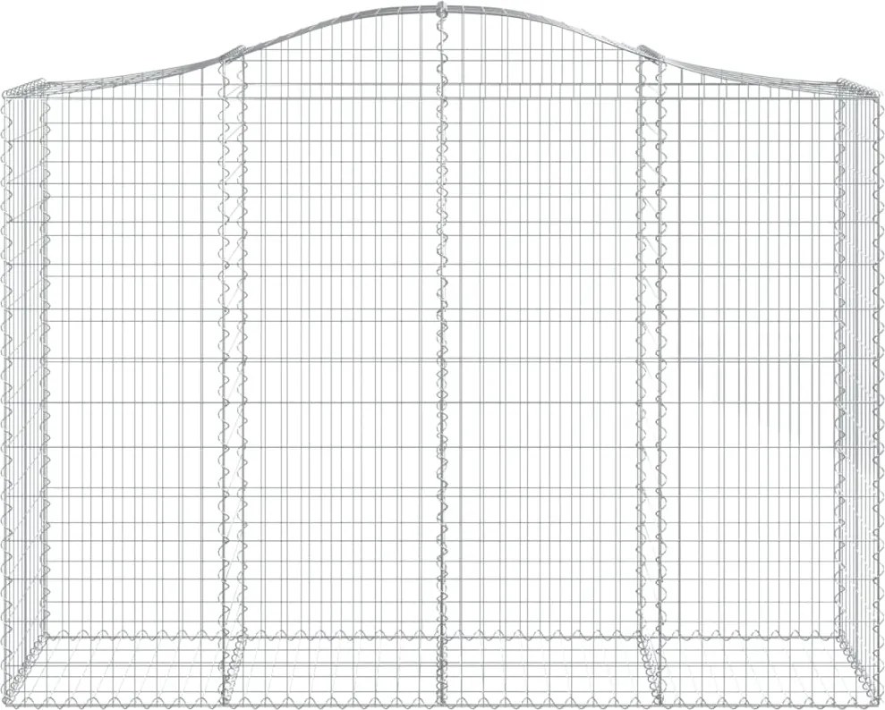 Klenuté gabionové koše 10ks 200x50x140/160cm pozinkované železo 3145690