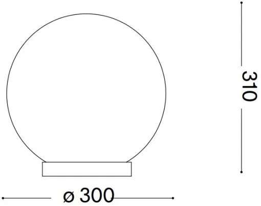 Ideal Lux - Stolní lampa CARTA 1xE27/25W/230V pr. 30 cm bílá
