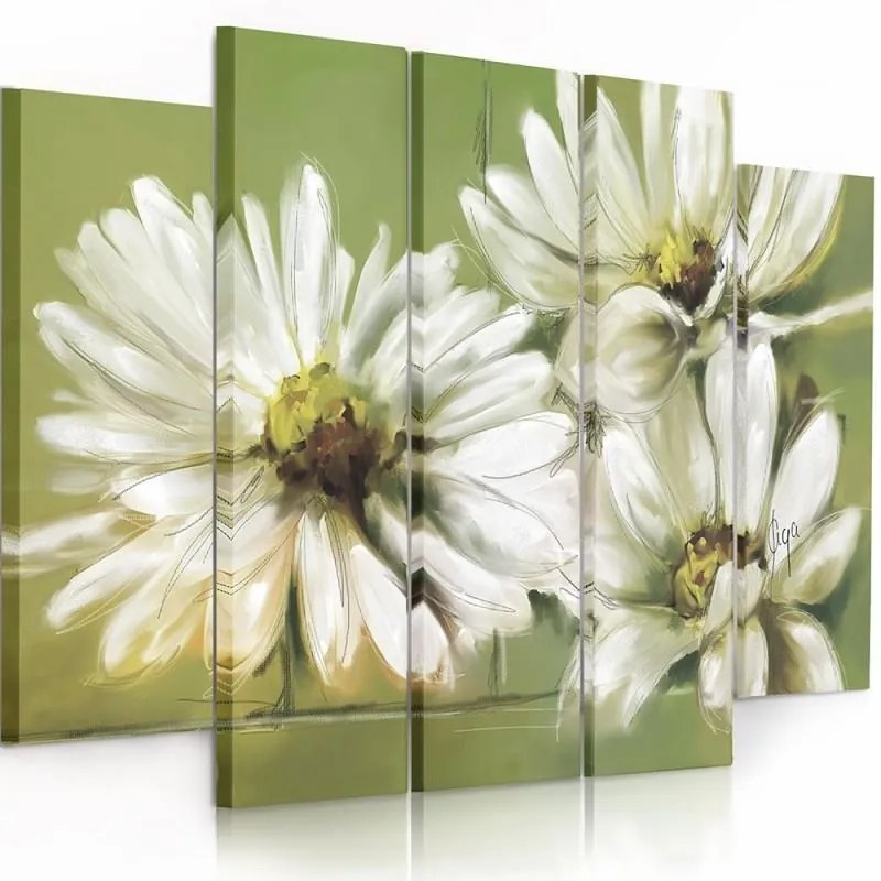 CARO Obraz na plátně - White Flowers 100x70 cm