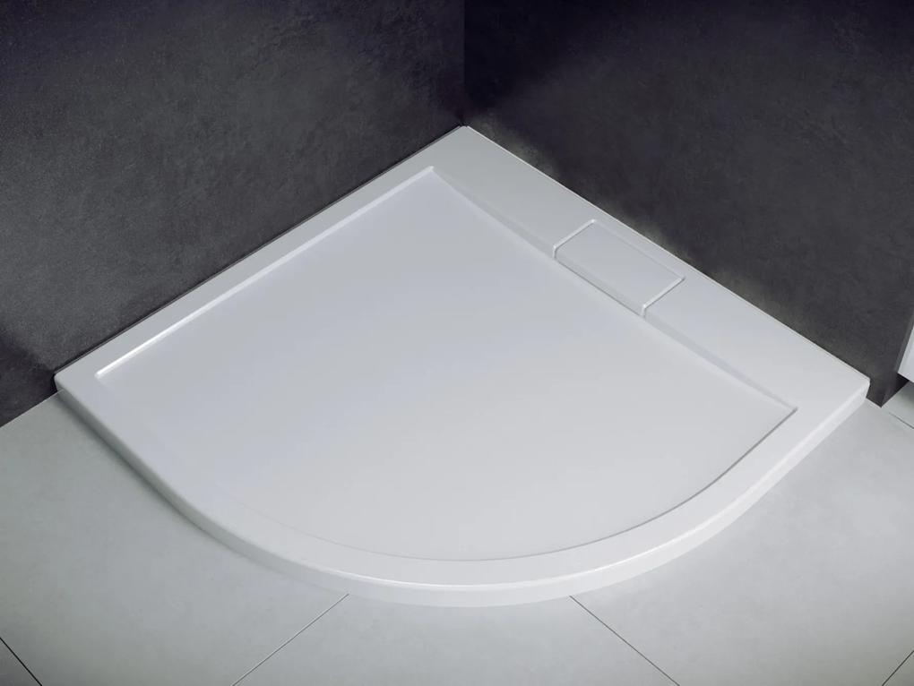 Besco Axim UltraSlim čtvrtkruhová sprchová vanička Rozměr vaničky: 80x80cm