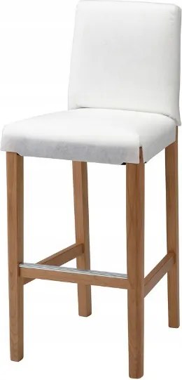 Ikea Bergmund Barová stolička s opěradlem/rámem, imitace dubu, 75 cm