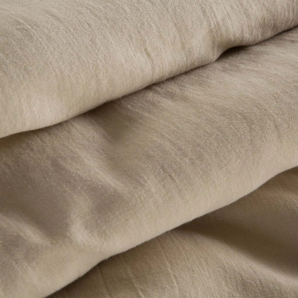 LNĚNÉ POVLEČENÍ LINEN 200X220 CM, 2 KS 70X80 CM BÉŽOVÁ