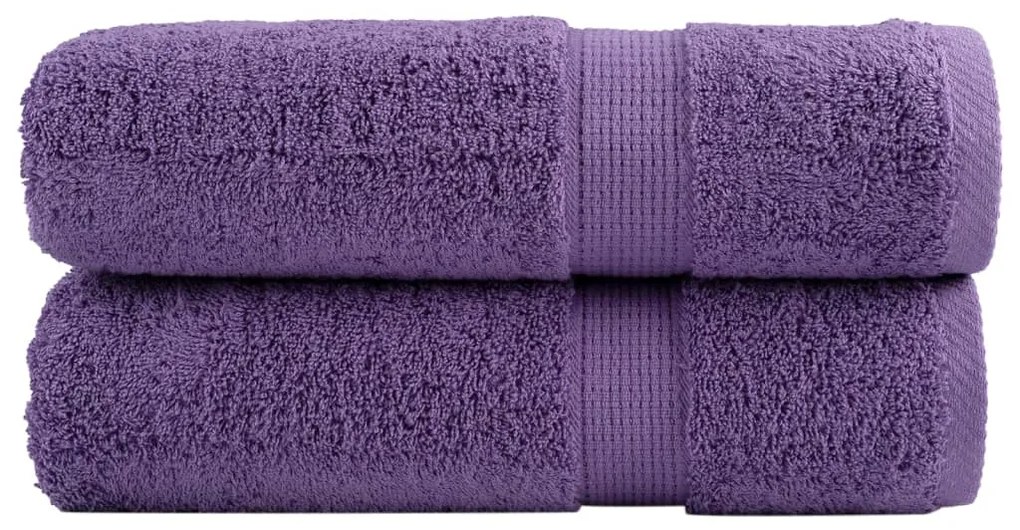 Premium ručníky SOLUND 2 ks fialové 70 x 140 cm 600 g/m² 137356