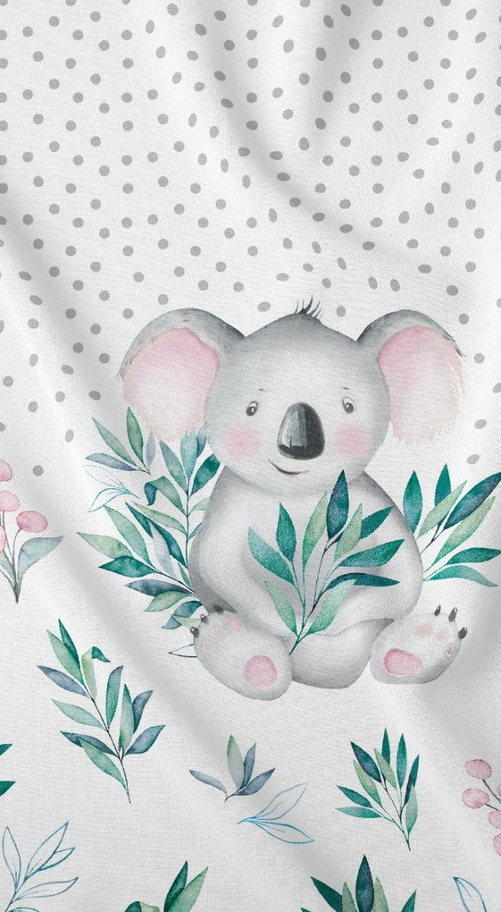 Bavlněné povlečení 160x200 medvídek koala tyrkysové dětské povlečení na zip 3269 B KARO Dreamland