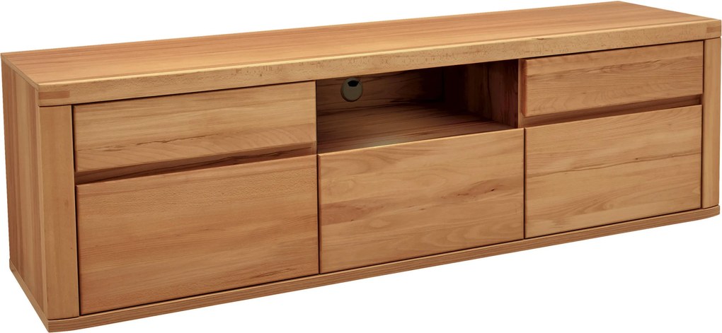 XXXLutz NÍZKÁ KOMODA, jádrový buk, jádrový buk, 194,4/58,4/50 cm Voleo - Komody z masivu - 002412010814