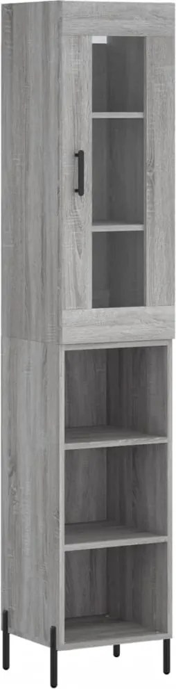 Skříň highboard šedá sonoma 34,5 x 34 x 180 cm kompozitní dřevo 3199375