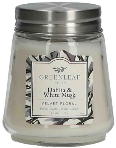 GreenLeaf Vonná svíčka Dahlia &amp; White Musk malá-123g