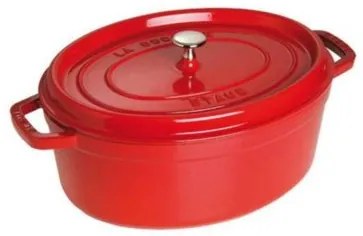 STAUB Cocotte hrnec oválný 37 cm /  8 l - višeň