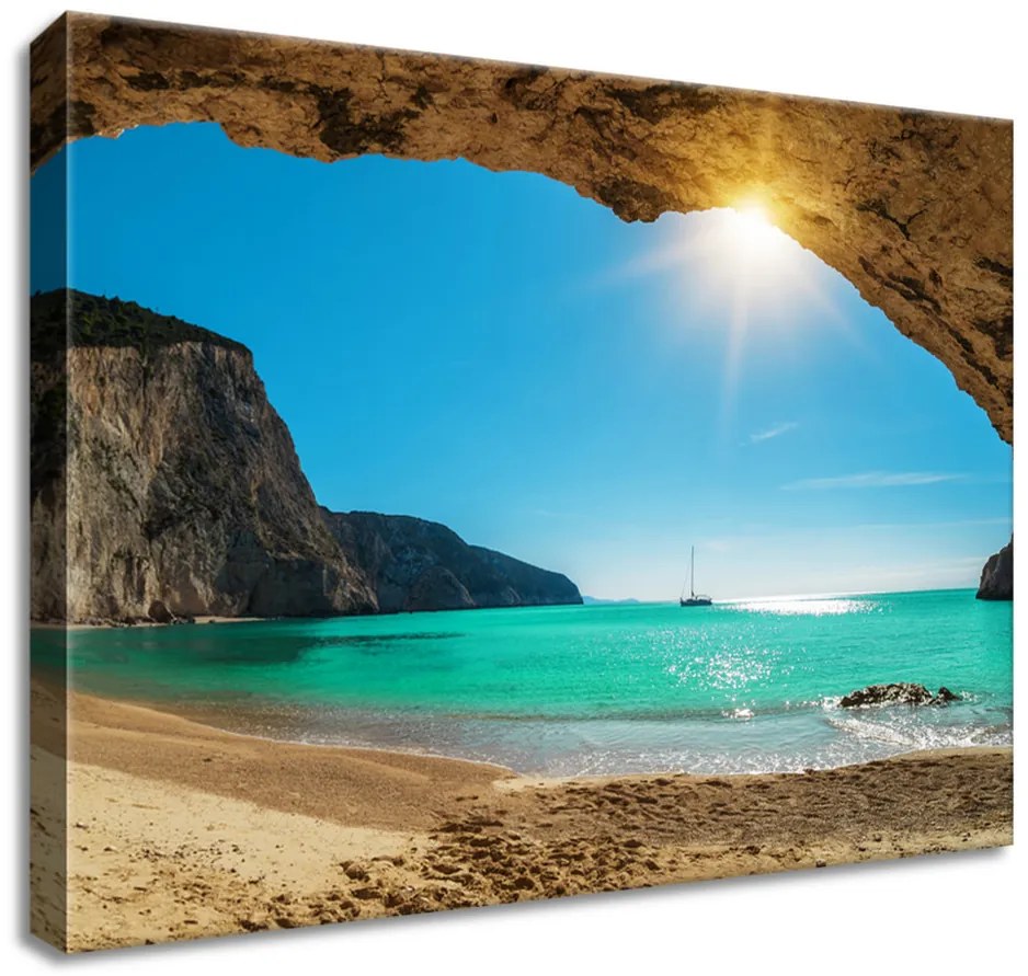 Gario Obraz na plátně Pláž Porto Katsiki Velikost: 40 x 30 cm