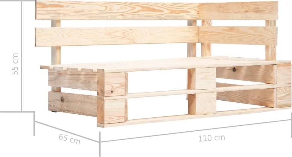 vidaXL Zahradní rohová lavice z palet dřevo [44698] Barva: Hnědá