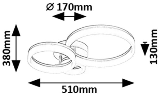 Rabalux 71382 - LED Stm. stropní svítidlo ELLINOR LED/40W/230V 3000-6500K + DO