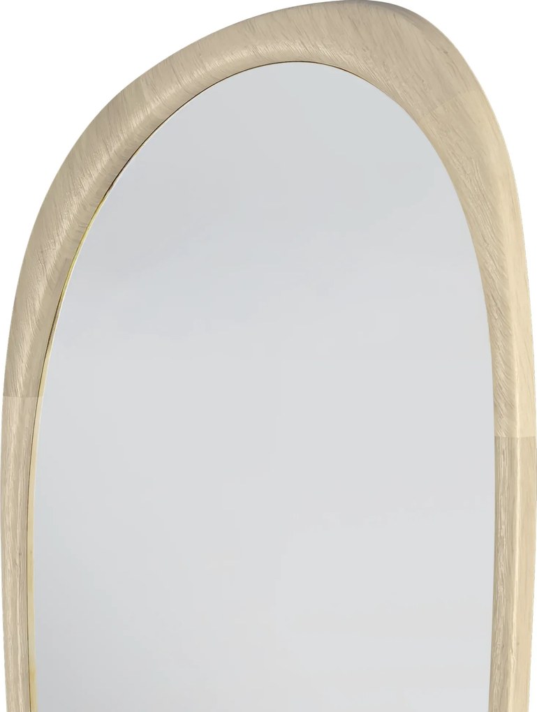 Nástěnné zrcadlo Sogno 165 cm z masivu hnědé