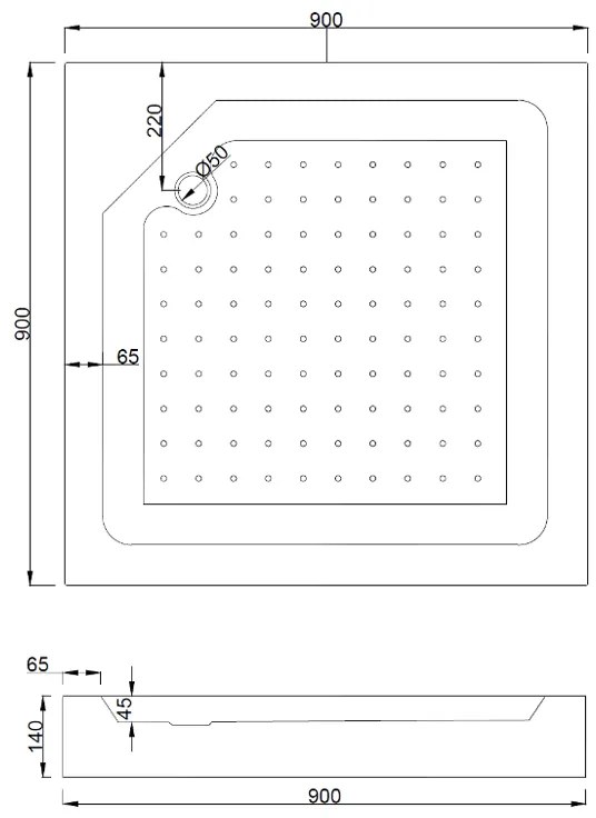 Mexen Rio, sprchový kout s posuvnými dveřmi 90x90x190 cm, 5mm sklo námraza, černý profil + bílá sprchová vanička RIO, 860-090-090-70-30-4510