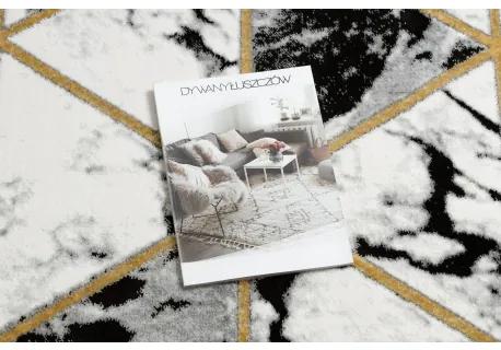 Dywany Luszczow Kusový koberec EMERALD EXCLUSIVE 1020 mramor, trojúhelníky černý / zlato Rozměr koberce: 180 x 270 cm