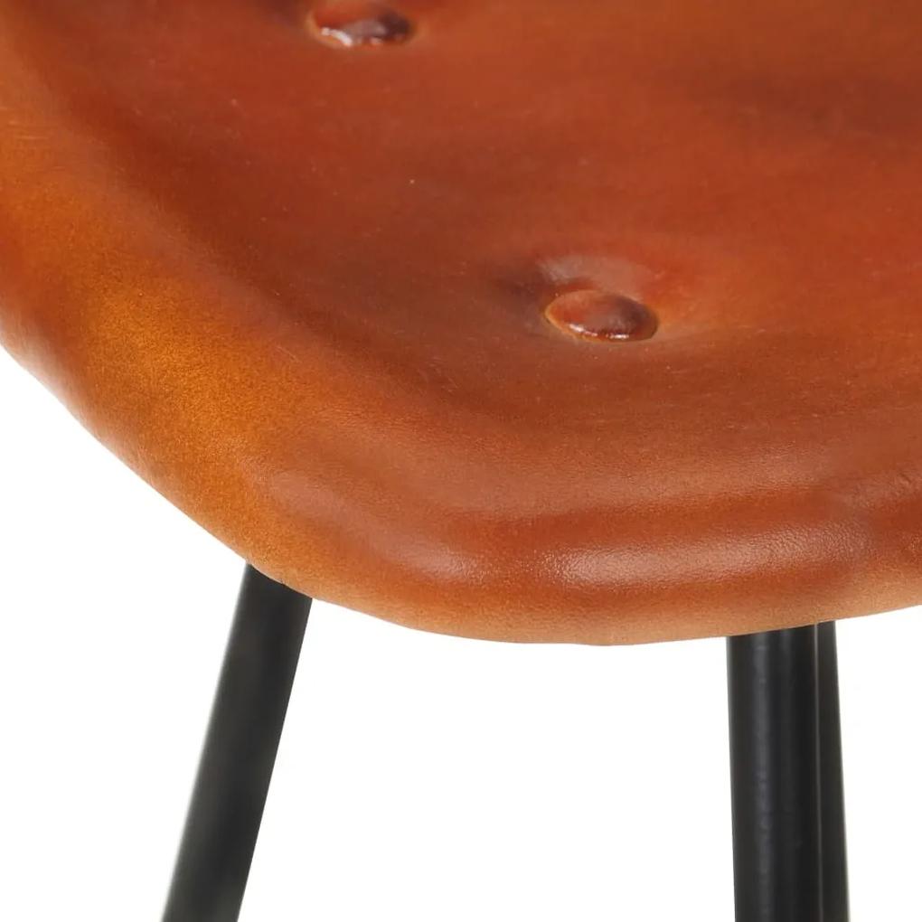 vidaXL Barové stoličky 2 ks pravá kůže [320643] Barva: světle hnědá